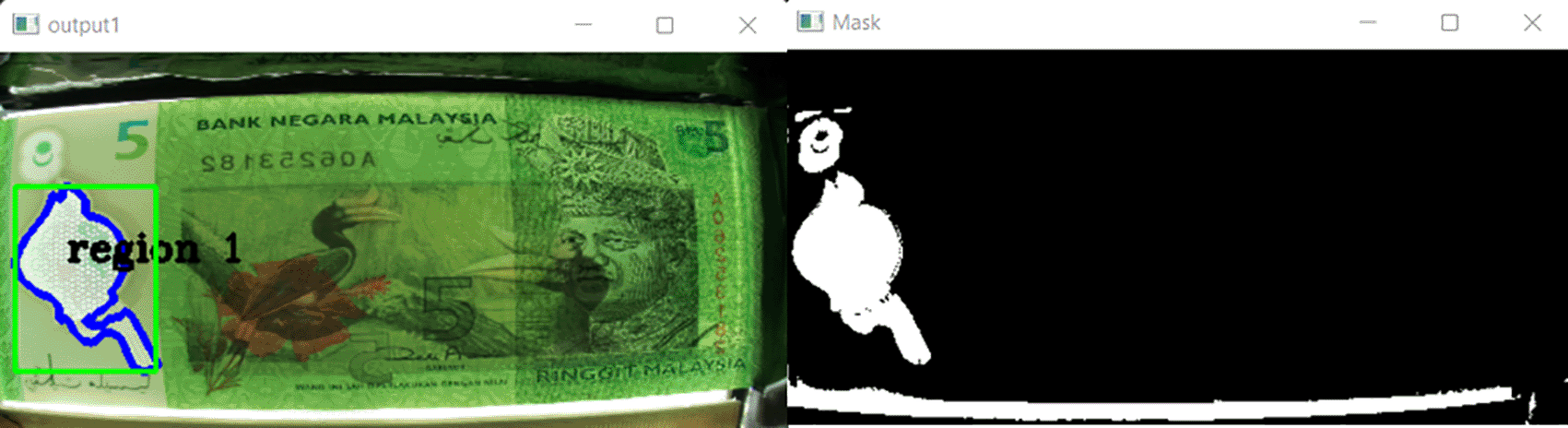 One- and Five-Ringgit Malaysia banknotes reader... | F1000Research